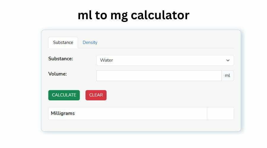 Ml To Mg Calculator Calculatorway Ml To Mg Calculator Calculatorway
